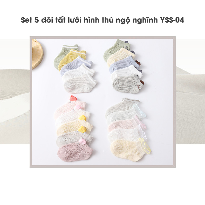 Set 5 đôi tất lưới ngộ nghĩnh BG YSS-04