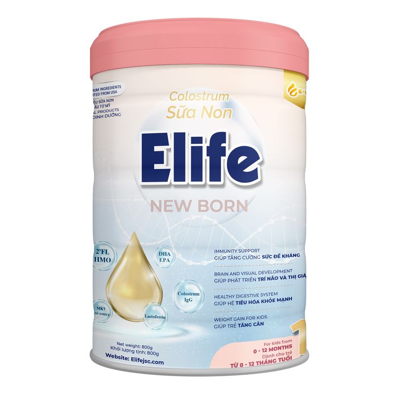Sữa non Elife số 1 Newborn 800g (0 - 12 tháng)