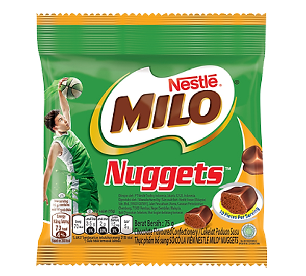 Kẹo Socola viên Milo Nuggets gói 75g