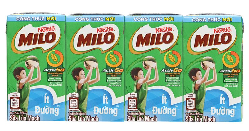 Sữa lúa mạch Milo uống liền 110ml (Lốc 4 hộp)
