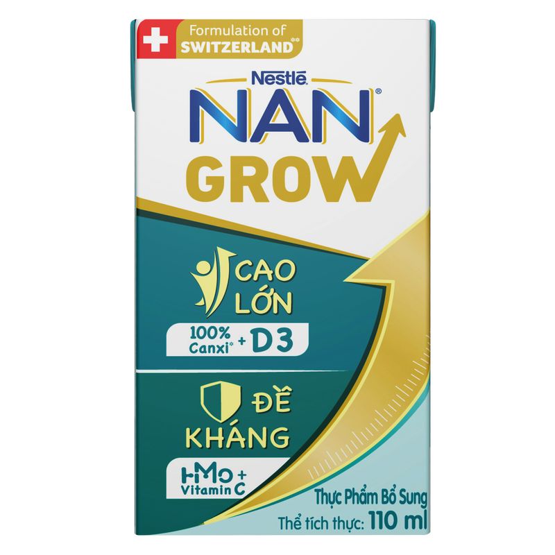 Sữa dinh dưỡng pha sẵn Nan Grow 110ml (Lốc 4 hộp)