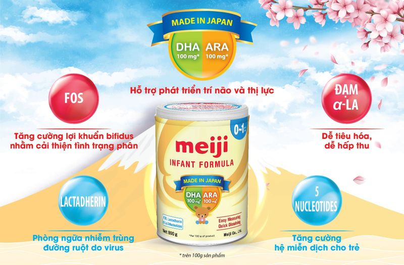 Sữa Meiji Infant 800g (0-1 tuổi) - Giá Ưu Đãi tại BiboMart
