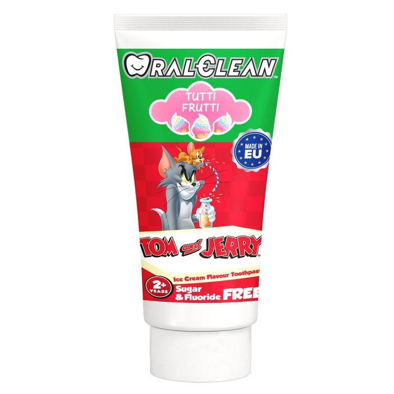 Kem đánh răng trẻ em Oral-Clean Tom&Jerry Tutti-Frutti 75ml (Từ 2 tuổi)