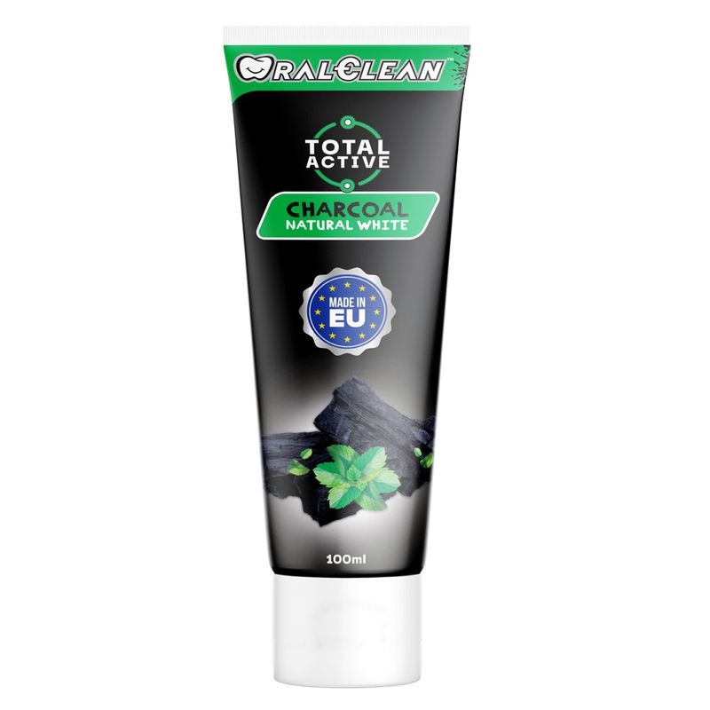 Kem đánh răng Oral-Clean Total Active Charcoal Natural White