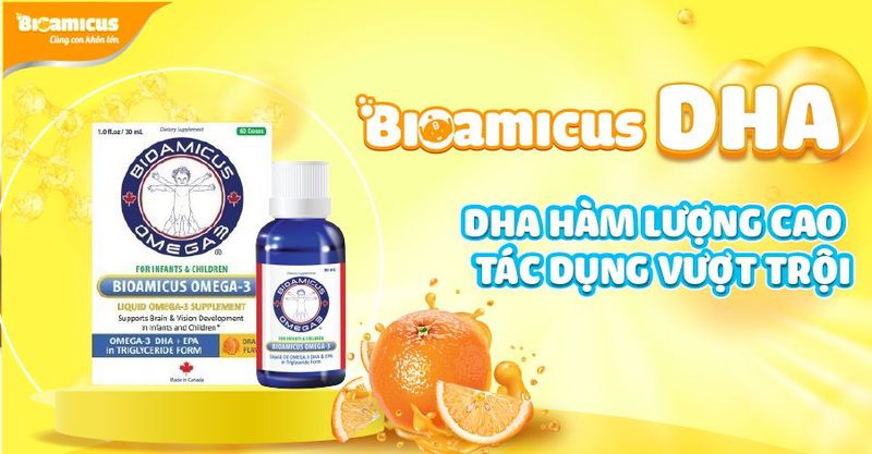 BioAmicus Omega-3 DHA hương cam cho bé (Từ sơ sinh)