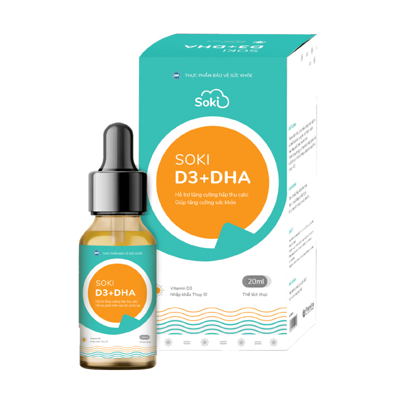 Thực phẩm bảo vệ sức khoẻ Soki D3+DHA (Từ sơ sinh)